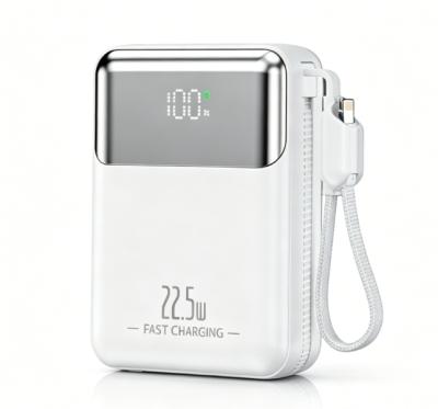 China Model-CK314 20000mAh Power Bank with Built-in Cables & Lanyard 22.5W Fast Charging for sale