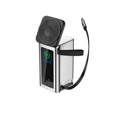 China 100W Foldable Wireless Fast Charging Power Bank, 20000mAh High-Capacity Multi-Port Portable Charger with LED Display for sale