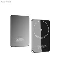 China 5000mAh Magnetic Power Bank, Ultra-Slim Aluminum Alloy Wireless Charger with 20W PD Output for sale