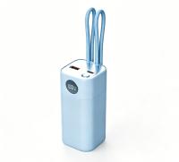 China 20000mAh 65W Fast Charging Power Bank with Built-in Cables, Portable External Battery for Laptop Phone for sale