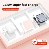 China High Capacity Ultra-Compact Fast Charging 10000mah LED Display Type-C Power Bank 22.5W with Cable Customized for sale