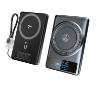 China 22.5W PD Fast Charging Magnetic Power Bank , 5000mAh Wireless Portable Charger Equipped with Lanyard for sale