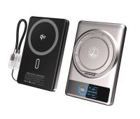 China 22.5W PD Fast Charging Magnetic Power Bank , 5000mAh Wireless Portable Charger Equipped with Lanyard for sale