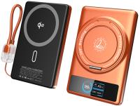 China 22.5W PD Fast Charging Magnetic Power Bank , 5000mAh Wireless Portable Charger Equipped with Lanyard for sale