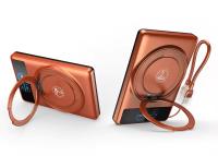 China 22.5W PD Fast Charging Magnetic Power Bank , 5000mAh Wireless Portable Charger Equipped with Lanyard for sale