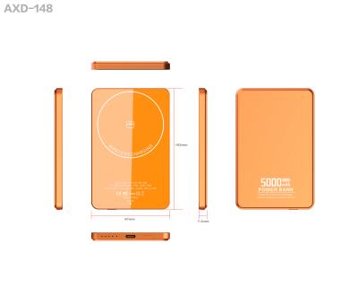 China Ultra Thin Alloy Magnetic Wireless Powerbank 5000mAh, 20W PD Quick Charge Portable Phone Charger for sale