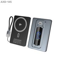 China BST-A145 Ultra Slim 5000mAh Power Bank PD22.5W Type-C Fast Charge 15W Wireless Charging Aluminum Alloy Portable Charger for sale