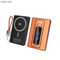 China BST-A145 Ultra Slim 5000mAh Power Bank PD22.5W Type-C Fast Charge 15W Wireless Charging Aluminum Alloy Portable Charger for sale