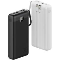 China High Capacity 30000mAh Polymer Power Bank Multi Port PD QC Fast Charge Portable External Battery Pack Type-C ABS for sale