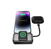 China Mini 5000mAh Portable Pocket Power Bank with Type-C Input/Output 20W 3 Type-C & Stand Wireless Charger for Watch for sale
