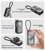 China Mini 5000mAh Portable Pocket Power Bank with Type-C Input/Output 20W 3 Type-C & Stand Wireless Charger for Watch for sale