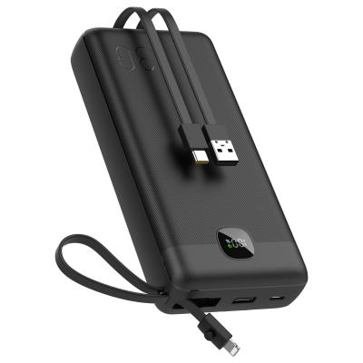 China Fast Charging 30000mAh Polymer Power Bank Double USB & Type-C Multi Port PD QC Fast Charge Portable External Battery Pack ABS for sale