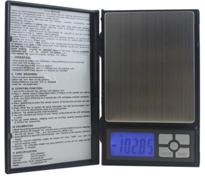 China BDS Notebook 1108 pocket precision scale,500g/0.01g,high precision,factory direct sale,black color ,good price andqulity for sale