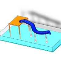 China Child Friendly Spiral Big Curve Water Slide Sturdy Structure 1 Year Warranty for sale