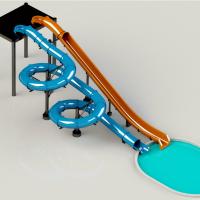 China 5-10m Height Aqua Water Slide For Hotel Park Fun Weather Resistance for sale
