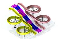 China Spiral Circle Whole Age Custom Water Slide With Mutiline Slides for sale