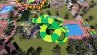 China Butterfly Shape Big Water Slide For 4 People Family Friendly  Colorful for sale