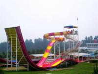 China Large Capacity Boomerang Pool Slide Water Park Water Slide For 2-3 People for sale