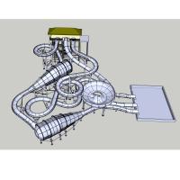 China Fiberglass Combination Big Water Slide For Amusement Park Outdoor for sale