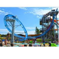 China Colorful Aqua Loop Water Slide Exciting Ride With Cabin Adrenaline Tobogan for sale