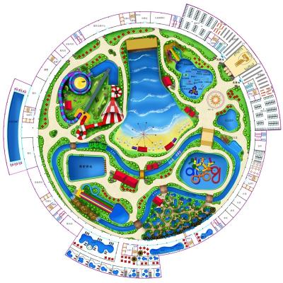 China Amusement Park Design Theme Park Design Featuring Fiberglass Materials For All Ages for sale