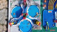 China Water Slide Commercial Customized Large Hippo Inflatable Water Slide With Pool for sale