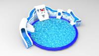 China 0.9mm Plato PVC Inflatable Water Park Heat Sealing for sale