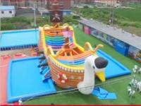 China 0.9mm Plato PVC Inflatable Water Park Heat Sealing for sale