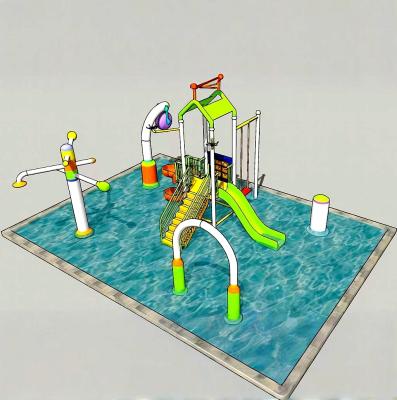 China Hotel Outdoor Water Playground with 114mm Pole and Thrilling Water Slide Function for sale