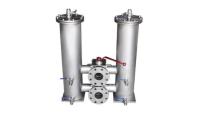 China 304 Stainless Steel  duplex bag filter skid Impurity Separation Edible Oil Honey 30 inch for sale