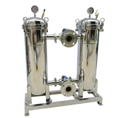 China Sanitary 304 stainless steel filter bag Manual Ball Valve Duplex Switching Parallel Double Barrel for sale