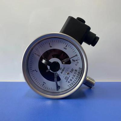 China Magnetic Assisted Electrical Contact Pressure Gauge Manometer For Filter Press YXC100 for sale