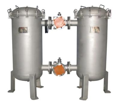 China high flow duplex filter housing Stainless Steel Recycled Rainwater Collection Impurity Removal for sale