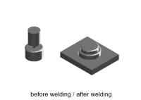 China Threaded Knock - Off Drawn Arc Stud , Anti - Skid Weldable Threaded Studs for sale