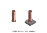 China Colour Groove Stainless Steel Weld Studs For Short Cycle Stud Welding DIN EN ISO 13918 for sale