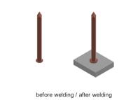 China BTH BOLTE Welding Studs for Capacitor Discharge Stud Welding   Insulation Nail for sale