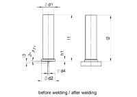 China Welding Studs for Capacitor Discharge Stud Welding   Non Threaded Stud for sale