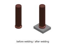 China Bolte Welding Studs for Short Cycle Stud Welding    Threded Stud Type PS for sale