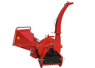 China PTO Direct Drive Hydraulic Wood Chipper Red Color With 4 Rotor Blades for sale
