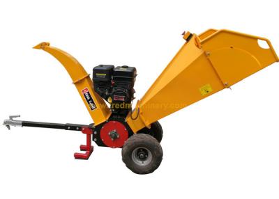 China 15HP Gasoline Engine Residential Wood Chipper With Emergency Stop Button for sale