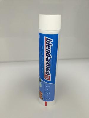 China Laminated Round Toothpaste Tube With Rib Screw Cap And Offset Printing for sale