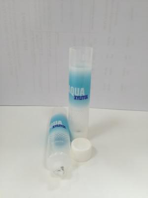 China Round Transparent Laminated Pharmaceutical / Toothpaste Tube With Screw Cap for sale