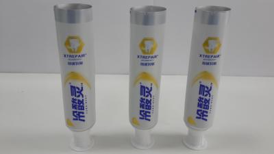 China Matt Surface Design Empty Toothpaste Tubes With Smooth Balck Cap , Flexible Printing for sale