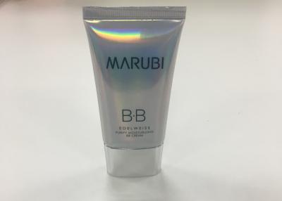 China Dia 35 Flat Oval Holographic Aluminum Laminated Cosmetic Tube For BB Cream for sale