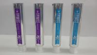 China 90g Metallic Plastic Toothpaste Tube Glossy Silver Sheen Mirror Feeling for sale