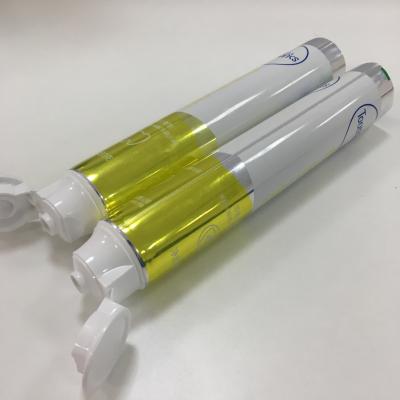 China D35 * 149.2mm 130g Aluminum Packaging Tubes , Toothpaste Tube With Silver Web for sale