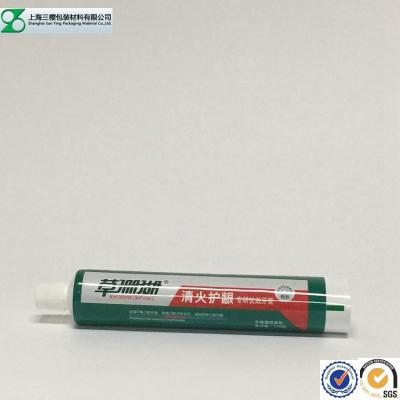 China Logo Printed Plastic Toothpaste Tube 3ml - 170ml Round Laminate Tubes PP Cap for sale