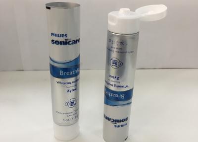 China Transparent Shoulder ABL250/12 Philips Toothpaste Tube With Smooth Flip Top Cap for sale