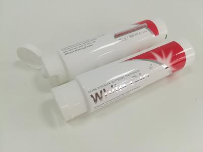 China 150g Plastic Barrier Toothpaste Containers With Hot / Cold Stamping Flip Tap Cap for sale