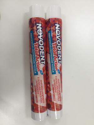 China Round Laminated Aluminum Barrier Toothpaste Tube With Fez Cap Φ28 250μ for sale